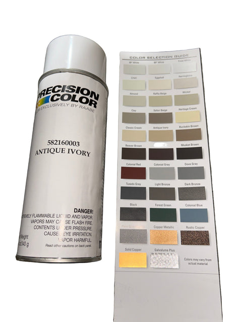 Precision Color Professional Spray Paint | 30+ Colors | Metal Flashing ...
