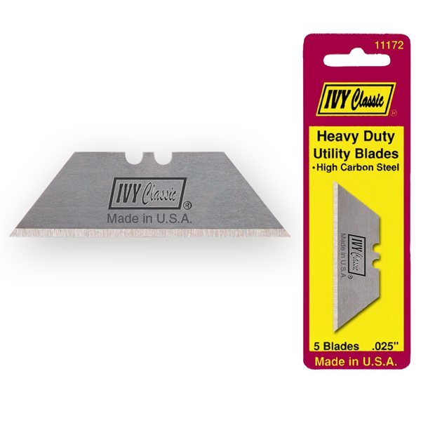 IVY Classic 11174 Hook Utility Blade | 0.025" High Carbon Steel | 5 ...