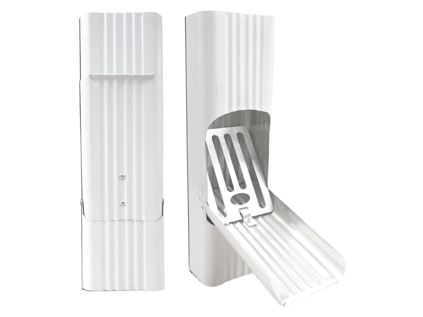 3x4 Corrugated Aluminum Downspout Cleanout Hinged Door Debris Access ...