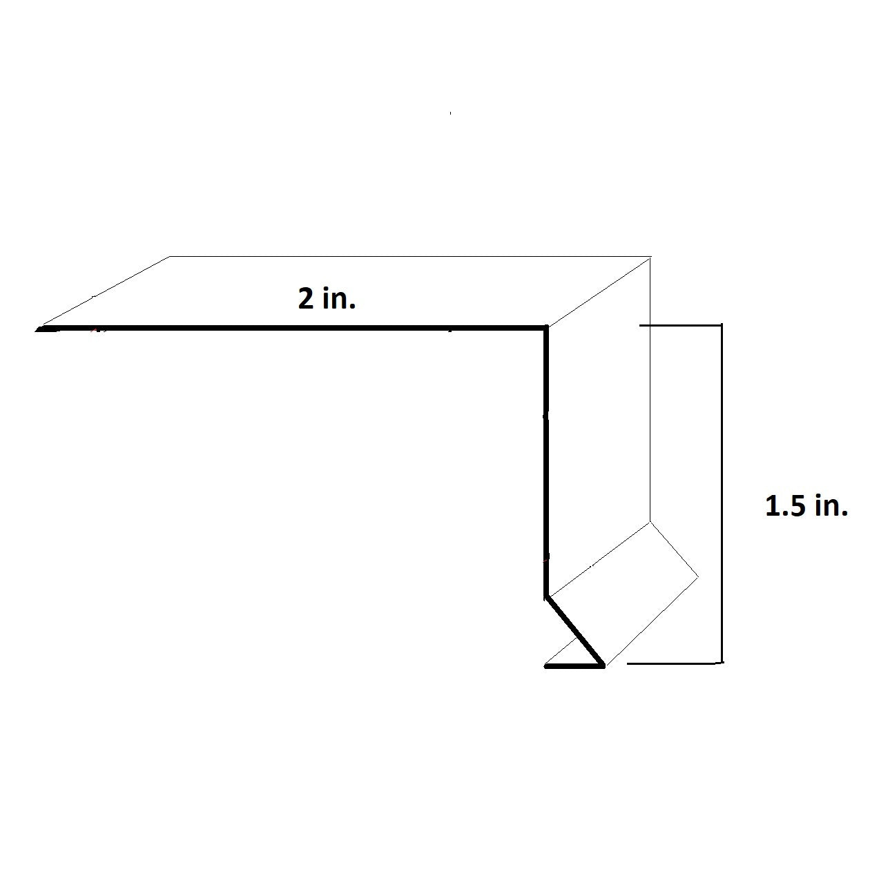 1 in. x 2 in. G Style Flashing | Durable Roof Edge Protection | Gutter All